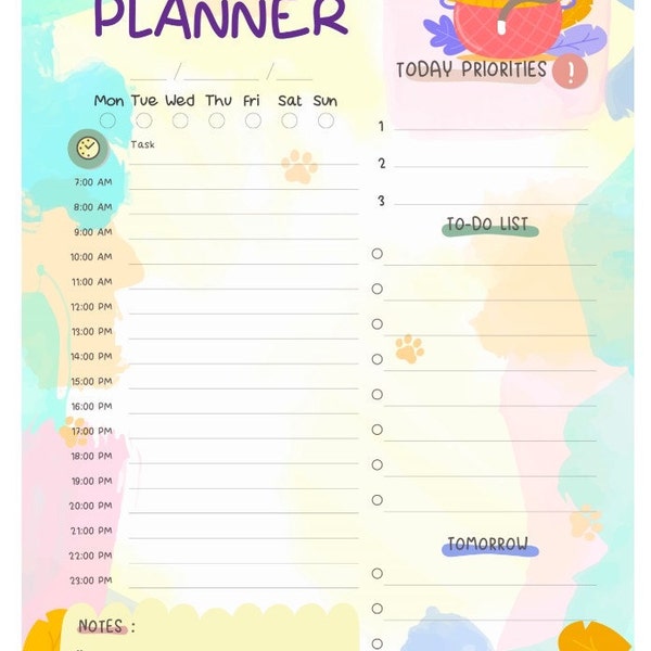 Pixel Art Undated Monthly Planner, Digital Planner, Printable Planner ...