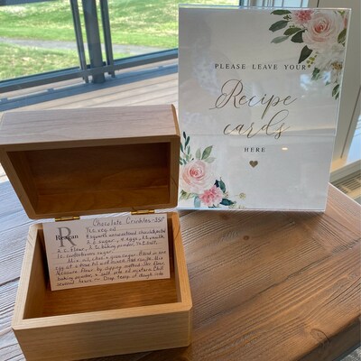 Printable Recipe Card Sign Template, Place Your Recipe Card Here ...