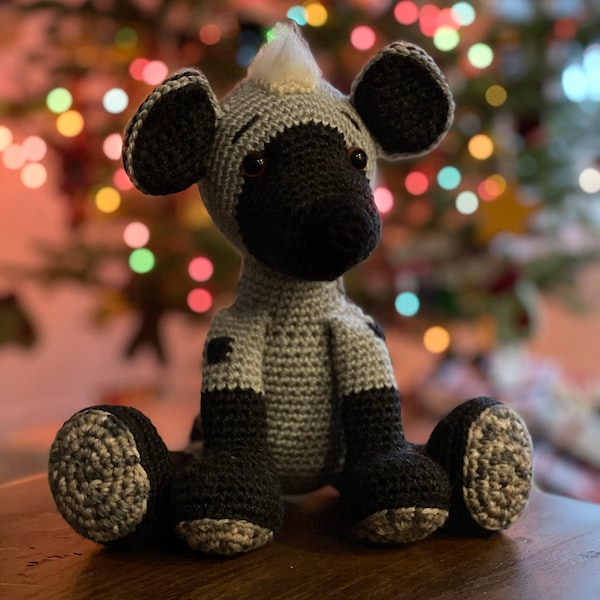 Crochet Hyena Pattern Amigurumi Hyena Pdf Tutorial - Kofi the Hyena - Etsy