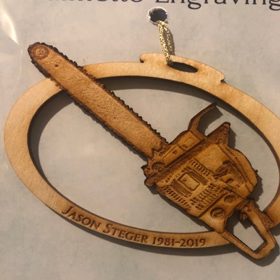 Personalized Chainsaw Ornament Gift for Logger Logging Ornament Gift ...