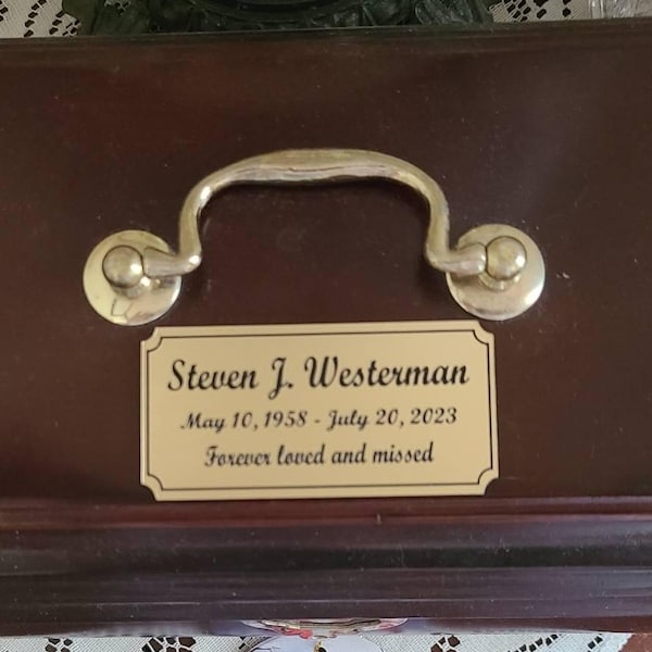 Personalized Custom Engraved Acrylic, Brass Look, Plastic Name Plate ...