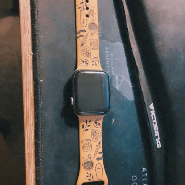 Spooky Engraved Watch Band for Apple Watch Halloween Witchcore ...