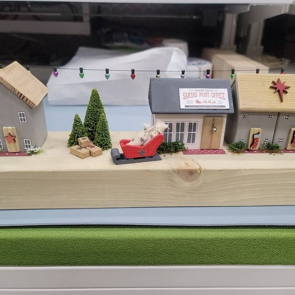 Christmas Nativity Set in Wooden Stable With Lights. Nativity Scene and ...