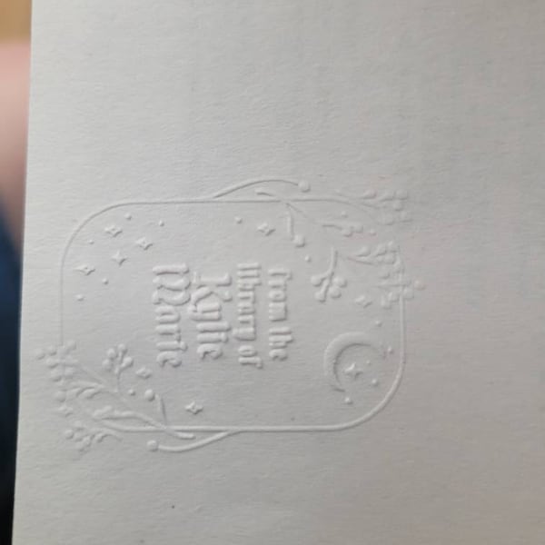 Custom Moon Embosser Book Stamp | Personalized Ex Libris | Wood and ...