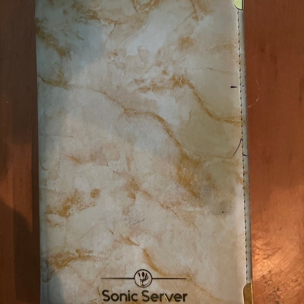 Sonic Server® Marble Style Server Book for Restaurant Waitress Waiters ...