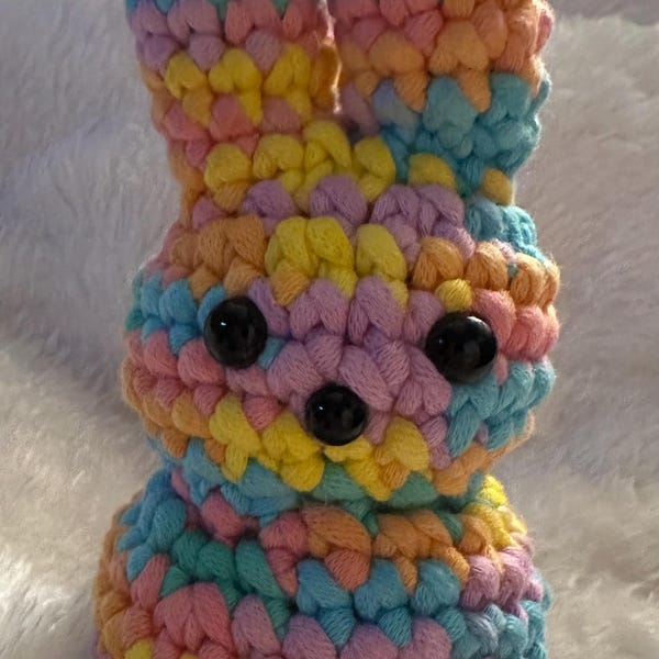 No Sew Easter Peep Bunny Crochet Pattern - Free Keychain Peep Pattern ...