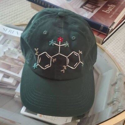 Custom Embroidered Chemical Structure Baseball Cap, Personalized ...