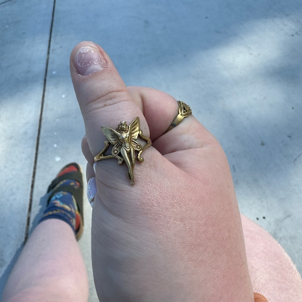 Beautiful Gold Ring With Faerie Fairy Design - Etsy
