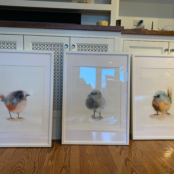 Wall Decor 3 Pieces Bird Art Prints Set - Minimalist Birds Paintings ...