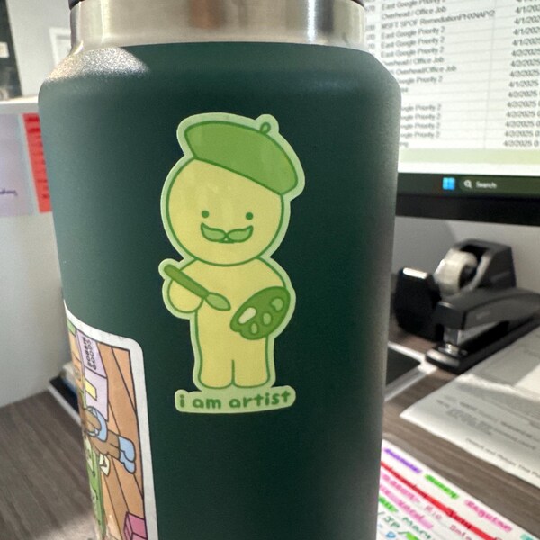 Love My Puter Green Guy Sticker, Cute Blind Box Sticker, Trinket ...