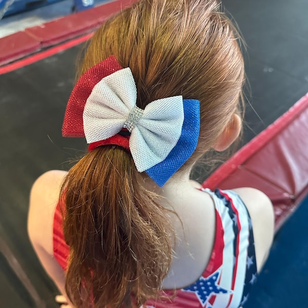 Pink and Green Tulle Hair Bow, Wicked Hair Bow, Defy Gravity, Girls ...