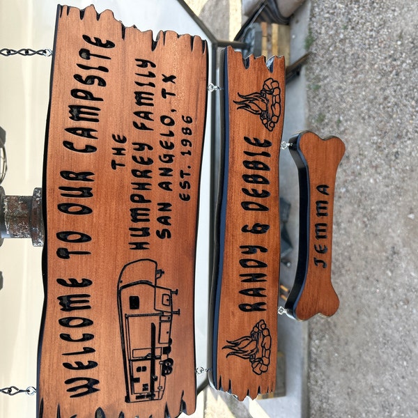 Outdoor Wood Sign Custom Camp Sign Personalized Camping Sign RV Decor ...