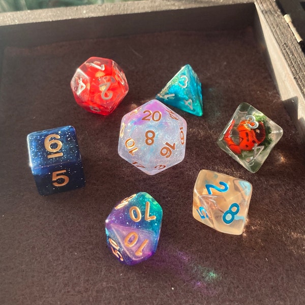 Polymorph Mystery Dice Set 7pcs D&D Pathfinder Call of Cthulhu Tabletop ...