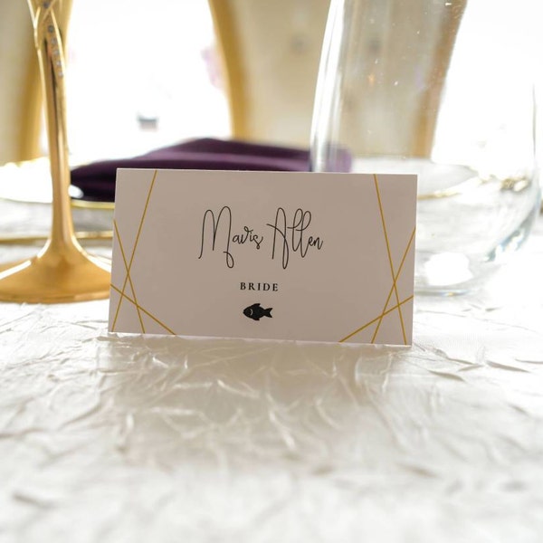 Wedding Name Place Cards | Printed Place Cards Wedding | Table Place ...