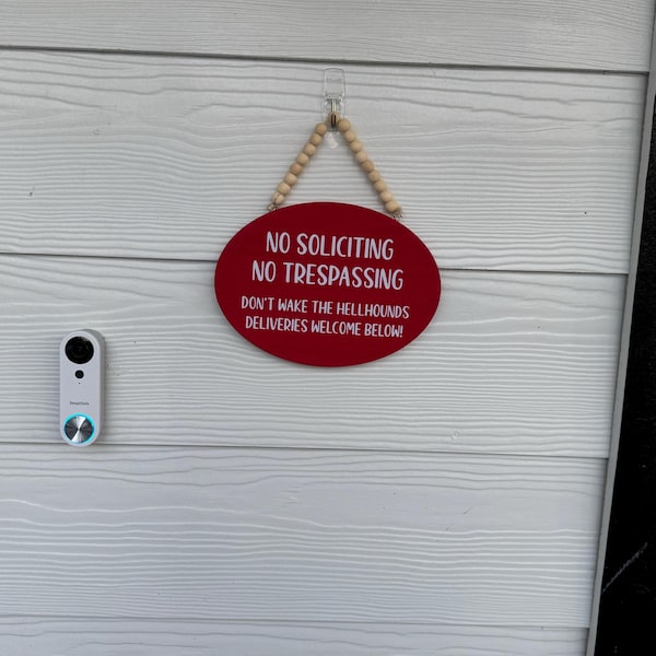 No Soliciting Sign, No Sales Front Door Sign, No Solicitors Front Porch ...