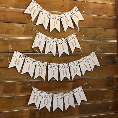 Printable Welcome Back Banner Blue Gold Confetti Bunting Instant ...