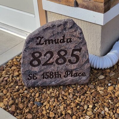 Address Stone Artificial With House Number and Address, Text or Name ...