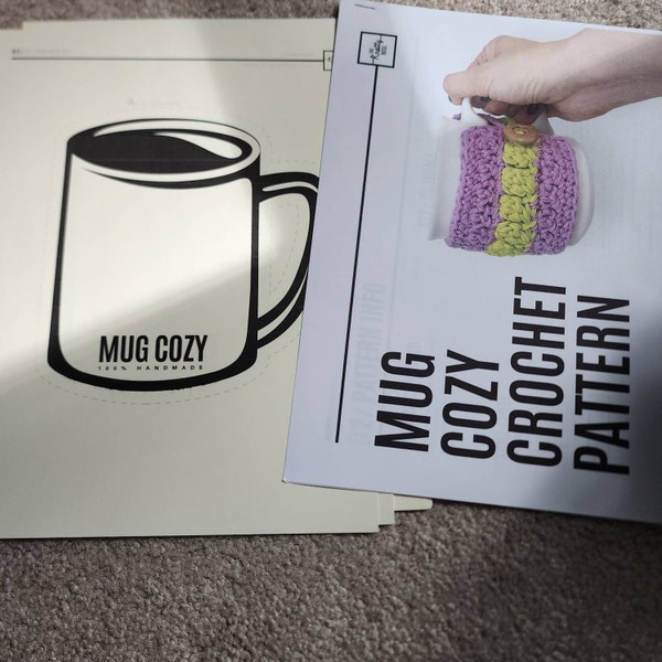 PRINTABLE Mug Cozy Template + BONUS Mug Cozy Crochet Pattern ...