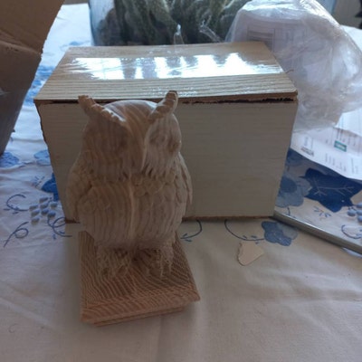 Owl Wooden Finial for Staircase Newel Post, Owl Finial Bed Post, Owl ...