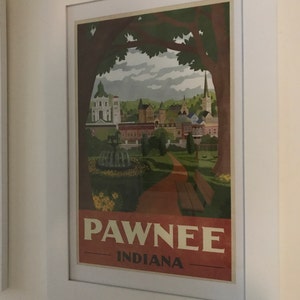 Pawnee Indiana Travel Poster Parks and Recreation Department - Etsy