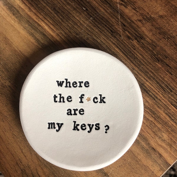 Handmade Funny Rude Novelty Key Holder Gift Dish Trinket Tray - Etsy