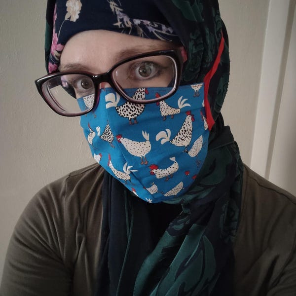 Washable Tie Back Face Mask for Adults Men Women. Quality Comfortable ...