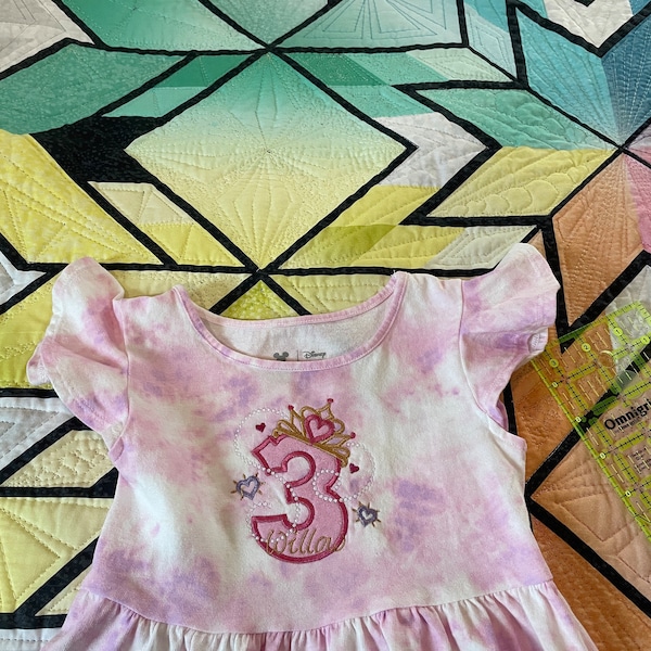 Princess Tiara + Pearls #3 Applique Machine Embroidery Design Birthday ...