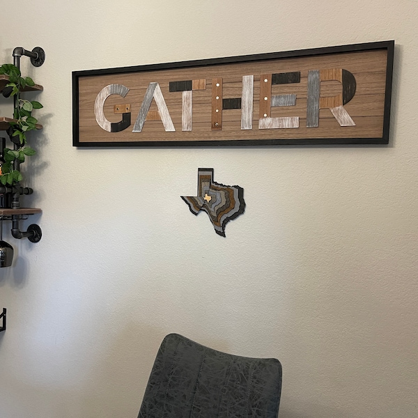 Texas Stacked State Wood 3D Table Art, Wall Art, Multi-color Available ...