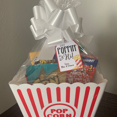 EDITABLE Just POPPIN by to Say Hi Popcorn Gift Tags Printable Digital ...