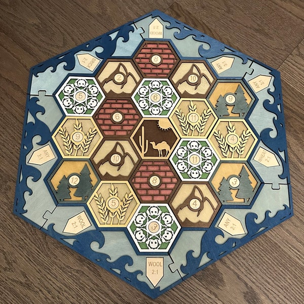 Resource Building Board Game, Game Board Only, Family Games Night - Etsy