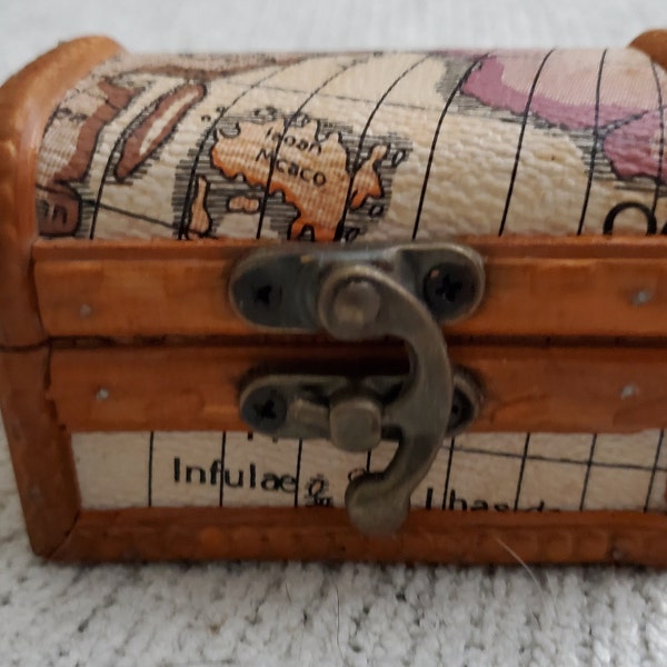 Personalized Wood Treasure Map Chest Box (box Only) - Custom Wooden ...