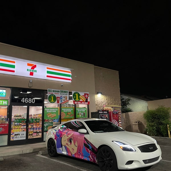 Anime Girl Car Side Wrap Full Color Graphics Vinyl Livery Decal Jdm