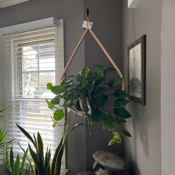Small Teardrop Cubby | Plant Shelf | Wooden Wall Shelf | Wall Hanging ...