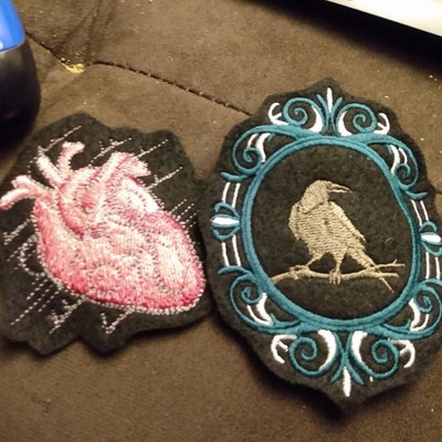 Anatomical Heart Pink Veins Embroidered Hair Snap Clip Mtcoffinz - Etsy