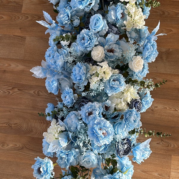 Wedding Archway Flower Light Blue Dusty Blue Artificial Floral,flower ...