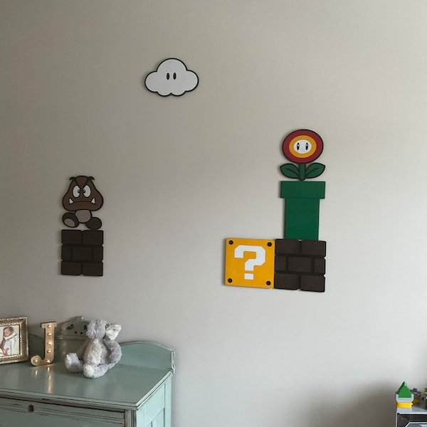 Cloud - Mario Bros. Wooden Display - Etsy