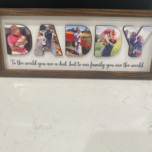 Personalized Photo Sign for Dad, Custom Father's Day Gifts for Daddy ...