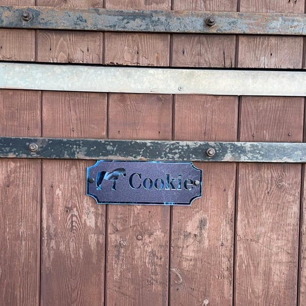 Stable Name Plate / Plaque Cut Out Traditional W/modern Twist Design ...