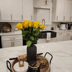 Yellow Roses Wood Bouquet baker's Dozen of 13 Roses in Sleeve Tied With ...