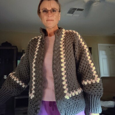 Crochet Hex Cardigan Pattern PDF INSTANT DOWNLOAD video - Etsy