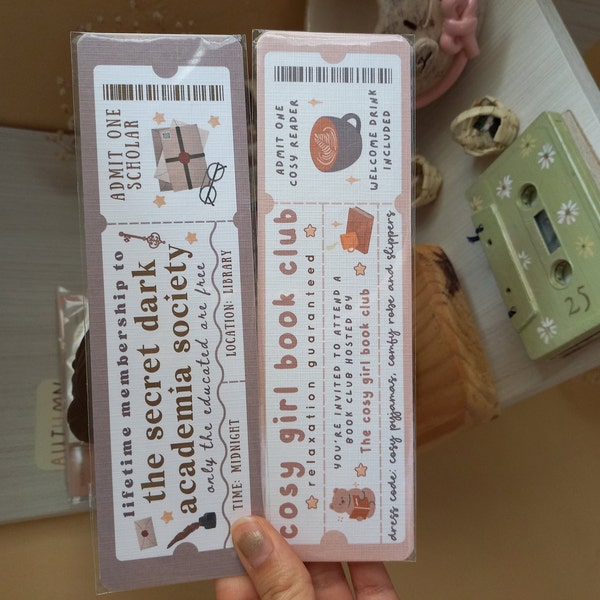 Cosy Girl Book Club | Coffee and Book Lover Bookmark | Fall Bookmark ...