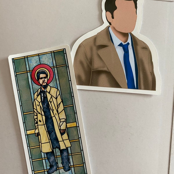 Castiel Stained Glass Window, Supernatural Inspired Sticker, Godstiel ...