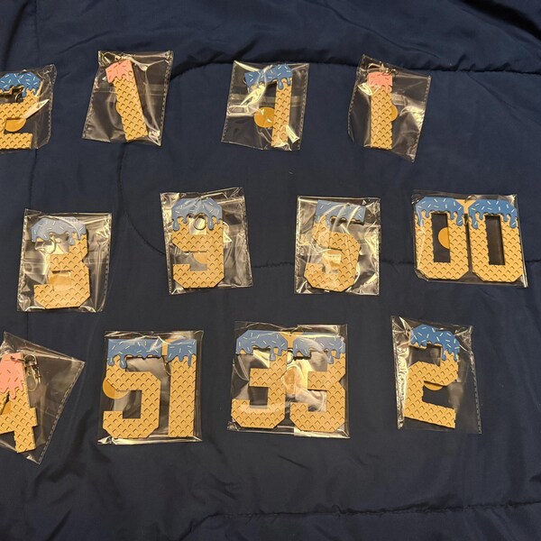 Baseball / Softball Number Ice Cream Drip Bag Tag - Etsy