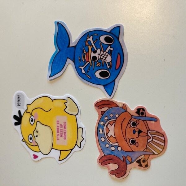 Cute One Piece Stickers! (ryunosuke, Laboon, Tony Tony Chopper) - Etsy