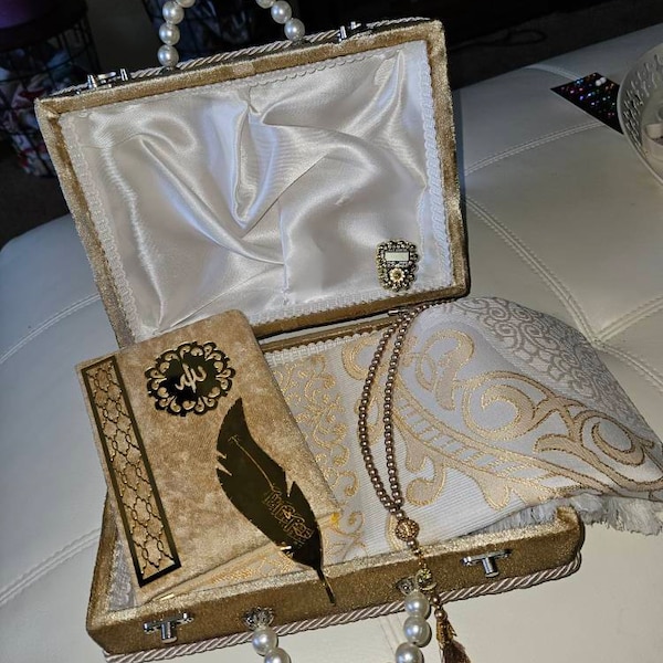 Luxury Quran Islamic Gift Wooden Box, Ramadan Gift Set for Muslim ...