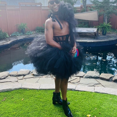 Solid Black Chic Extreme Adult Tutu for Waist up to 34 1/2 Great for ...