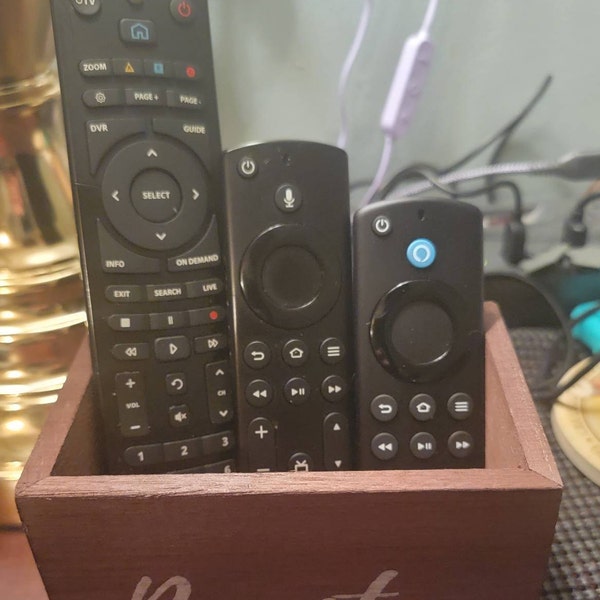 Farmhouse Remote Caddy, Farmhouse Decor, Wooden Organizer, Remote ...