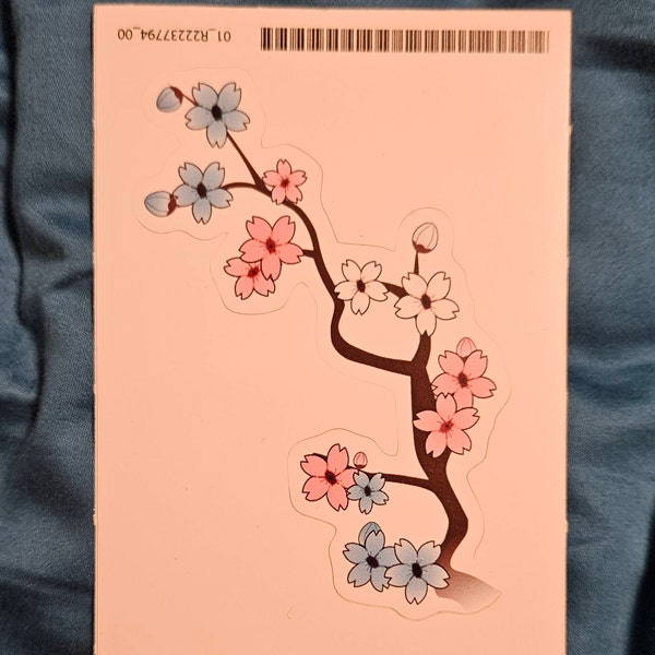 Sakura Asexual Sticker, Waterproof Ace Pride, Ace Sticker, Subtle Pride ...