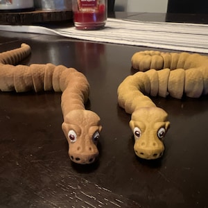 Ball Python Snake Digital .STL File for 3dprinting, Articulated Fidget ...