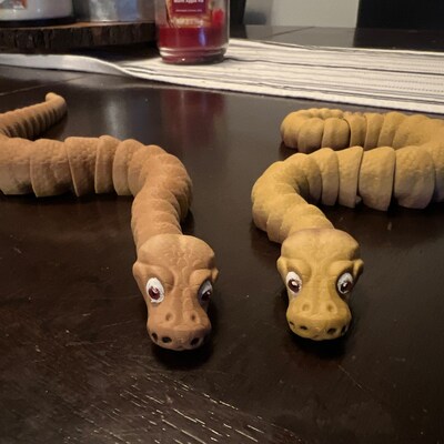 Ball Python Snake Digital .STL File for 3dprinting, Articulated Fidget ...